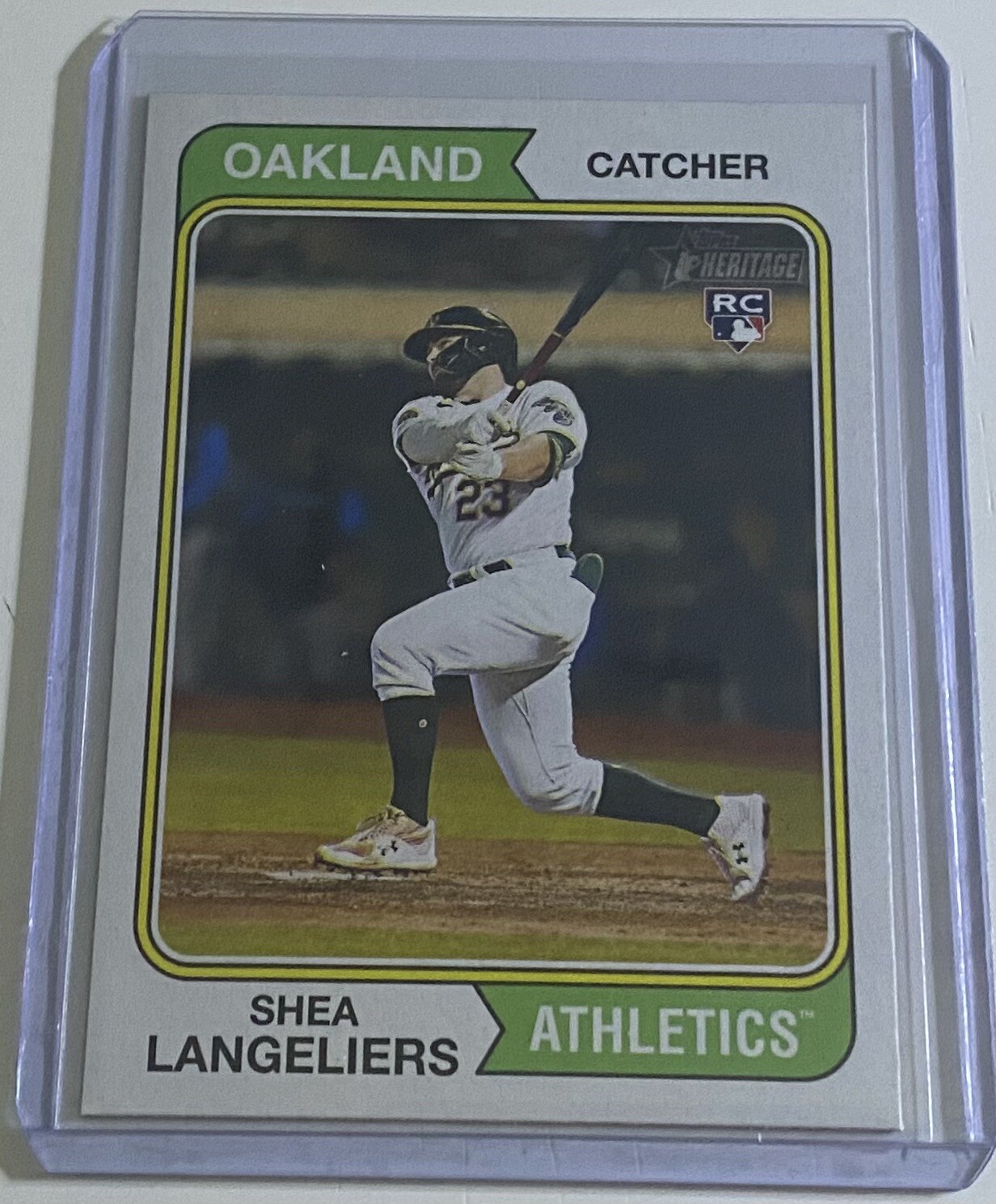 Shea Langeliers 2023 Topps Heritage Rookie RC #190 Oakland Athletics | eBay