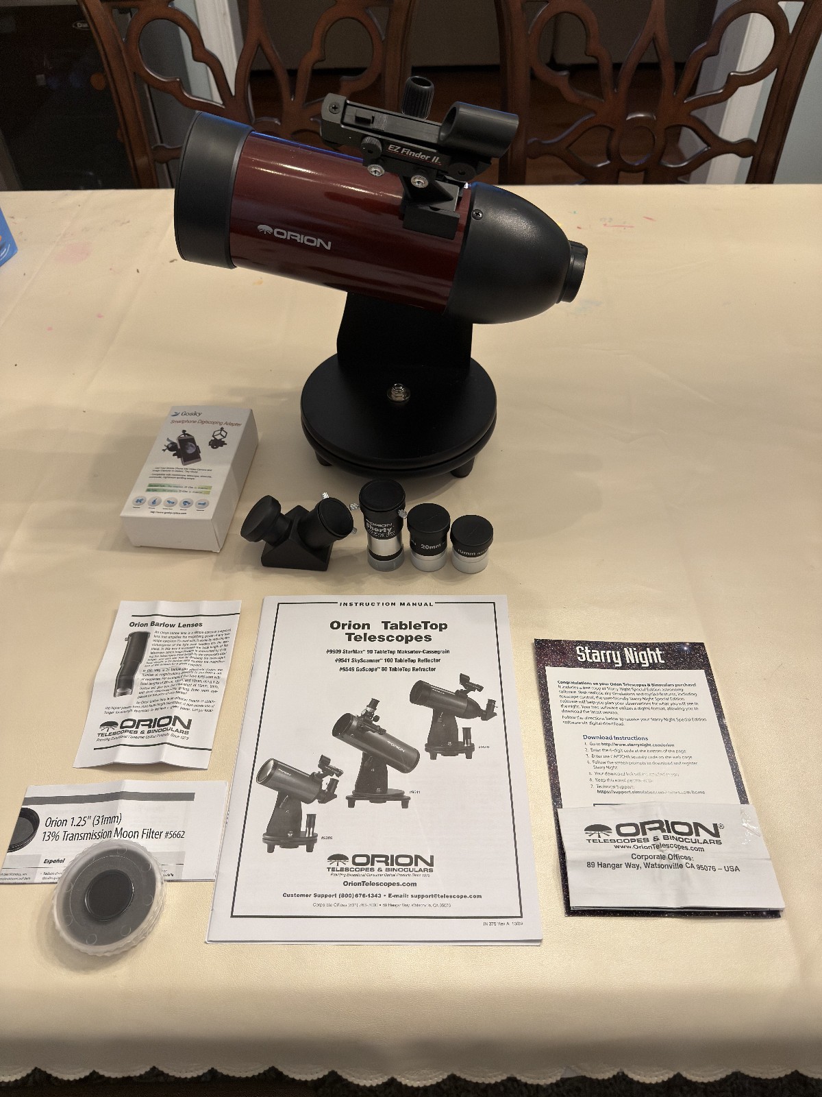 ORION GoScope Tabletop 80mm Refracting Telescope 350mm Focal Length ...