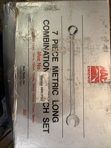 Mac Tools 7pc. Metric Knuckle Saver Combination Wrench Set 6-PT | eBay