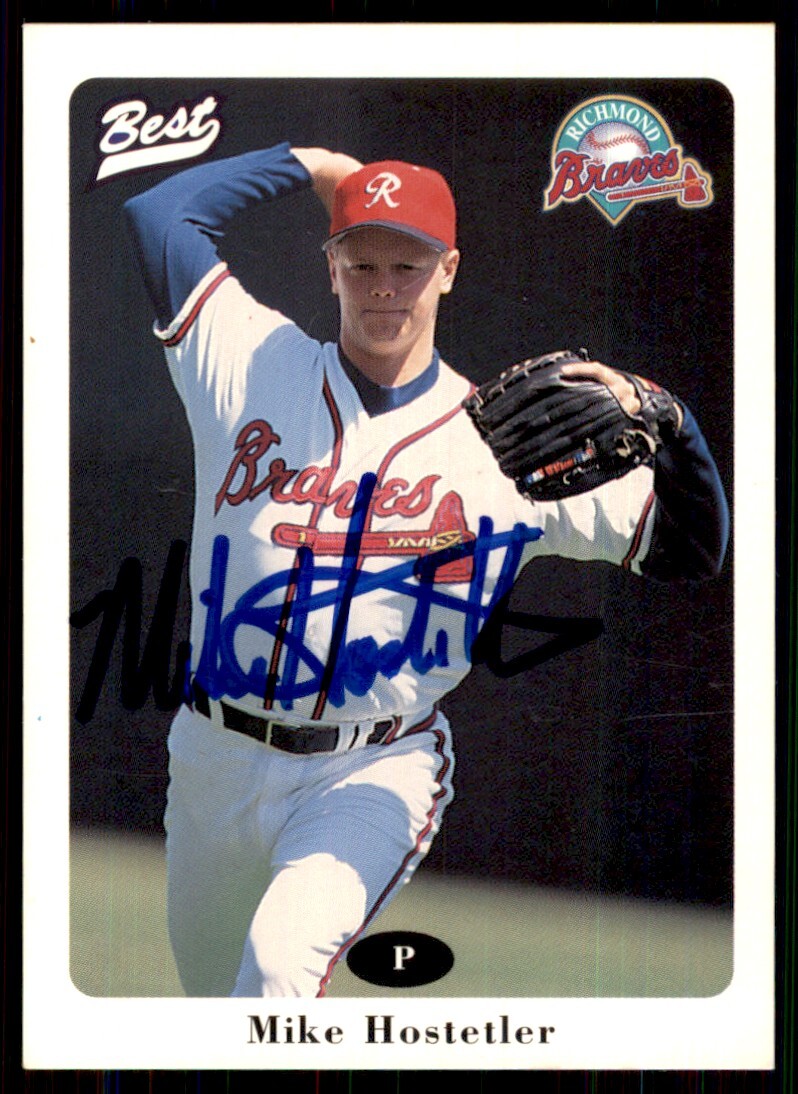 1996 Best Richmond Braves Mike Hostetler IP Signed Auto Richmond Braves ...