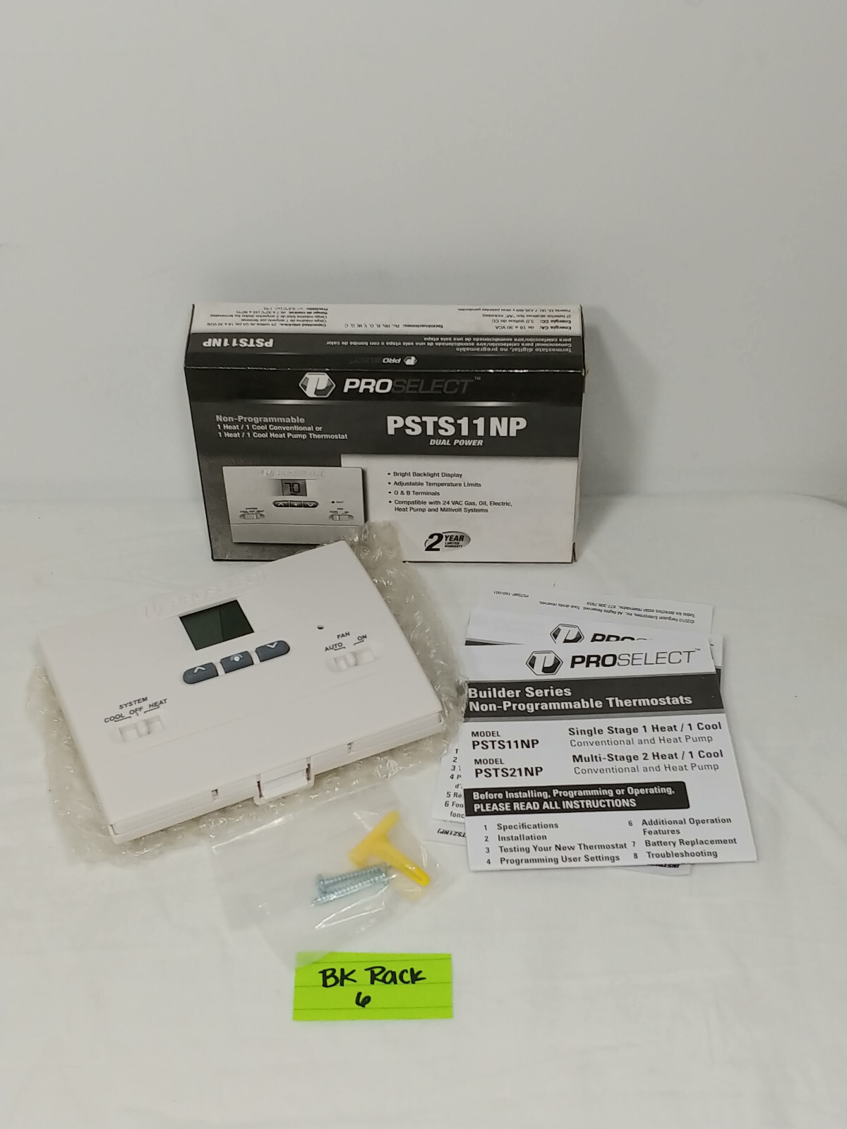 ProSelect PSTS11NP Digital Non-programmable Thermostat for sale online ...