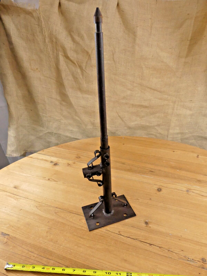 3 Cast Iron Weathervane Bases And Rods Flat Mount Rustic Fence Mount ...