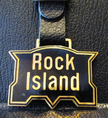 Chicago Rock Island Railroad RR Trademark Logo Pocket Watch Fob Railway ...
