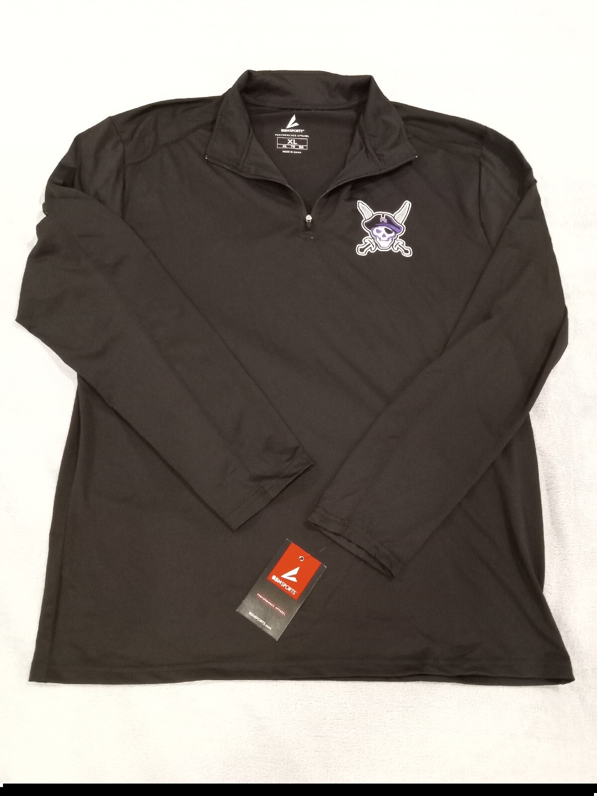 NWT Mens BSN Sports ECU Pirates 1/4 Zip Pullover Sweater Long Sleeve XL ...