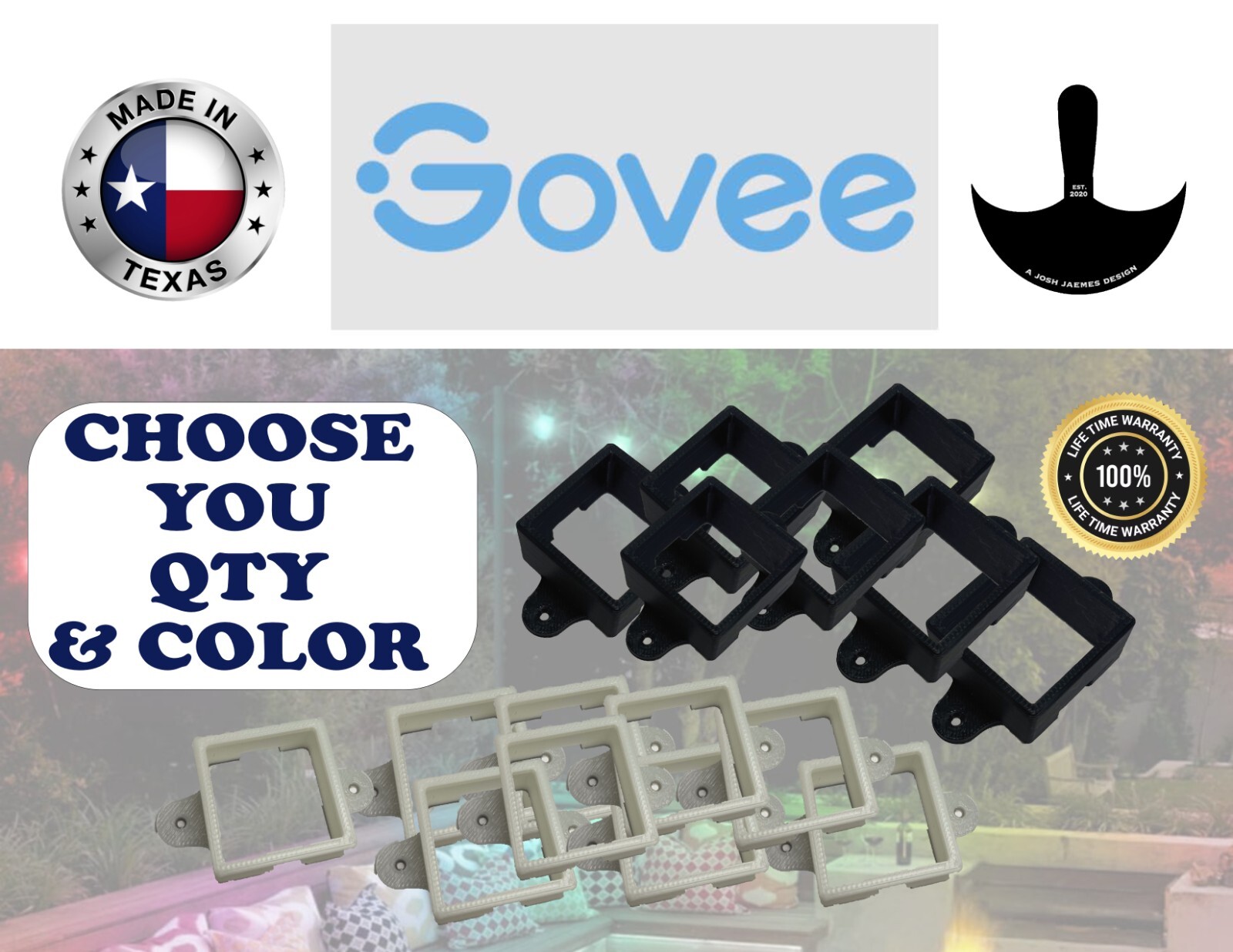 Govee Permanent Outdoor Light Mounting Brackets -MADE IN TEXAS!! | eBay