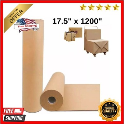 17.5" x 1200'' Brown Kraft Paper 50 lb Basis Thick Roll Packaging ...