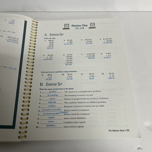 Abeka Book BUSINESS MATHEMATICS Work-Text Teacher Edition & Solution Key | eBay