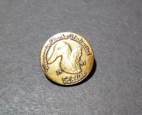 Wisconsin Ducks Unlimited 1991 Ladies Gold Tone Lapel Hat Pin 5/8" | eBay
