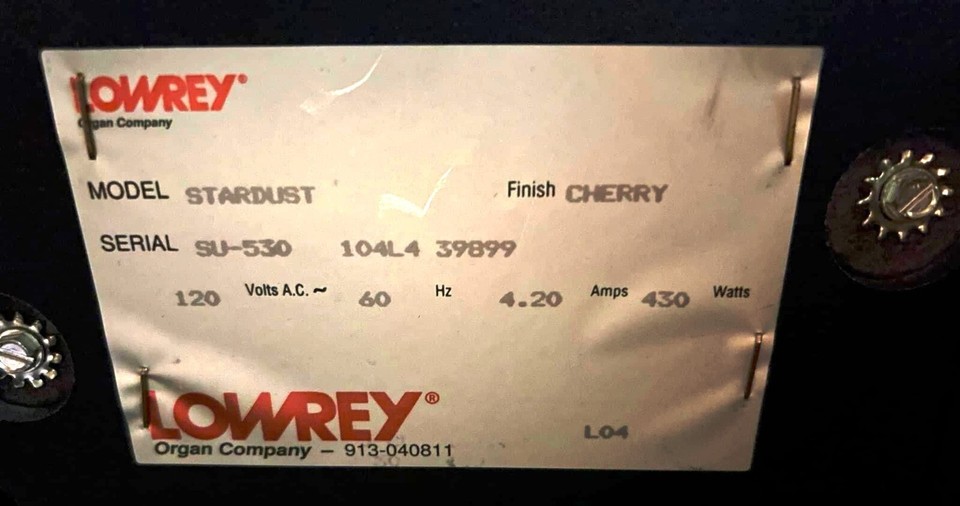 Lowrey Stardust Organ, excellent condition, Cherry. | eBay