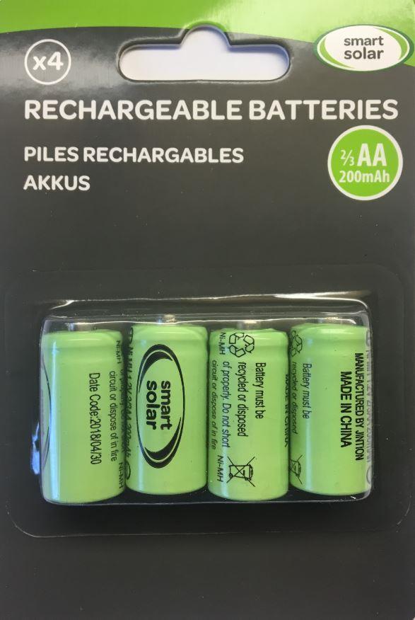 SOLAR LIGHT RECHARGEABLE BATTERIES AA 2/3AA AAA 1/3AAA 2/3AAA SMART ...