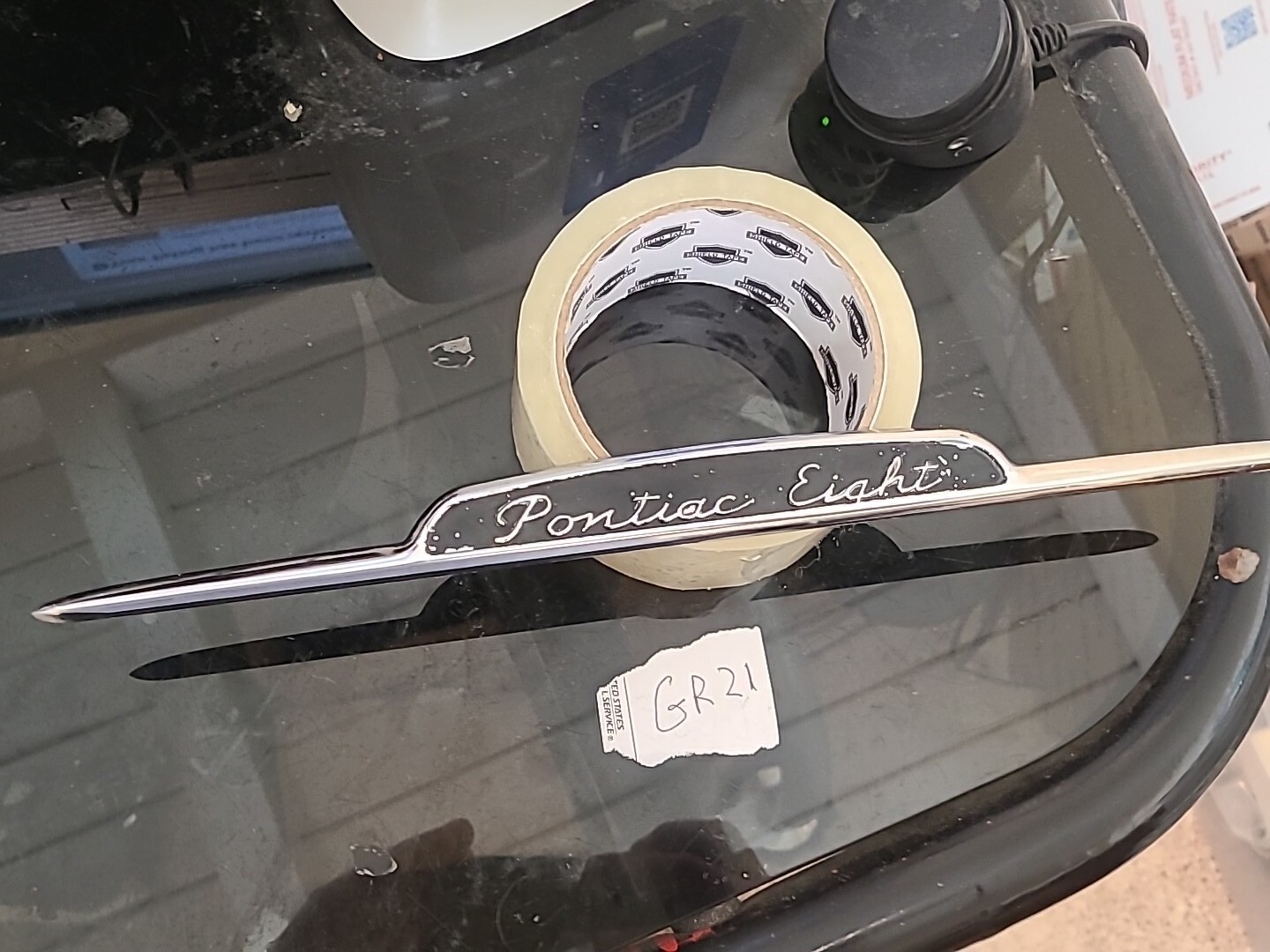 VINTAGE 1948 49 50 51 PONTIAC EIGHT DASH EMBLEM SCRIPT OEM GM BIN GR21 ...
