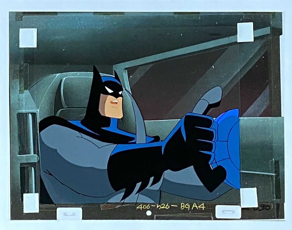 BRUCE TIMM rare BATMAN cel A92 DRIVING Appointment in Crime Alley BTAS ...