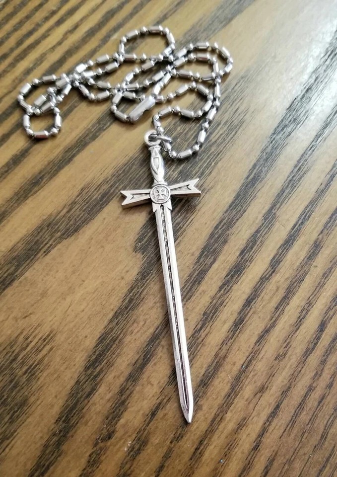 Knights Templar Necklace Templar Sword Pendant Oak Island Medieval ...