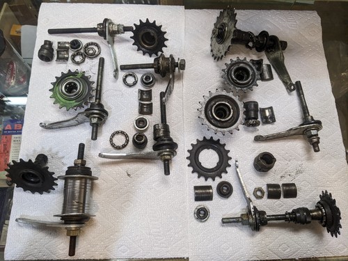 Vintage Bicycle Single Speed Coaster Brake Parts Lot Bendix, Shimano ...