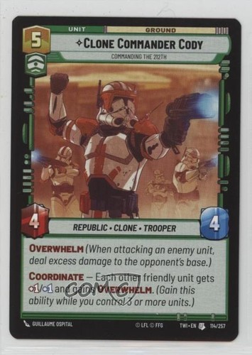 2024 Star Wars Unlimited - Twilight of the Republic TWI Clone Commander ...