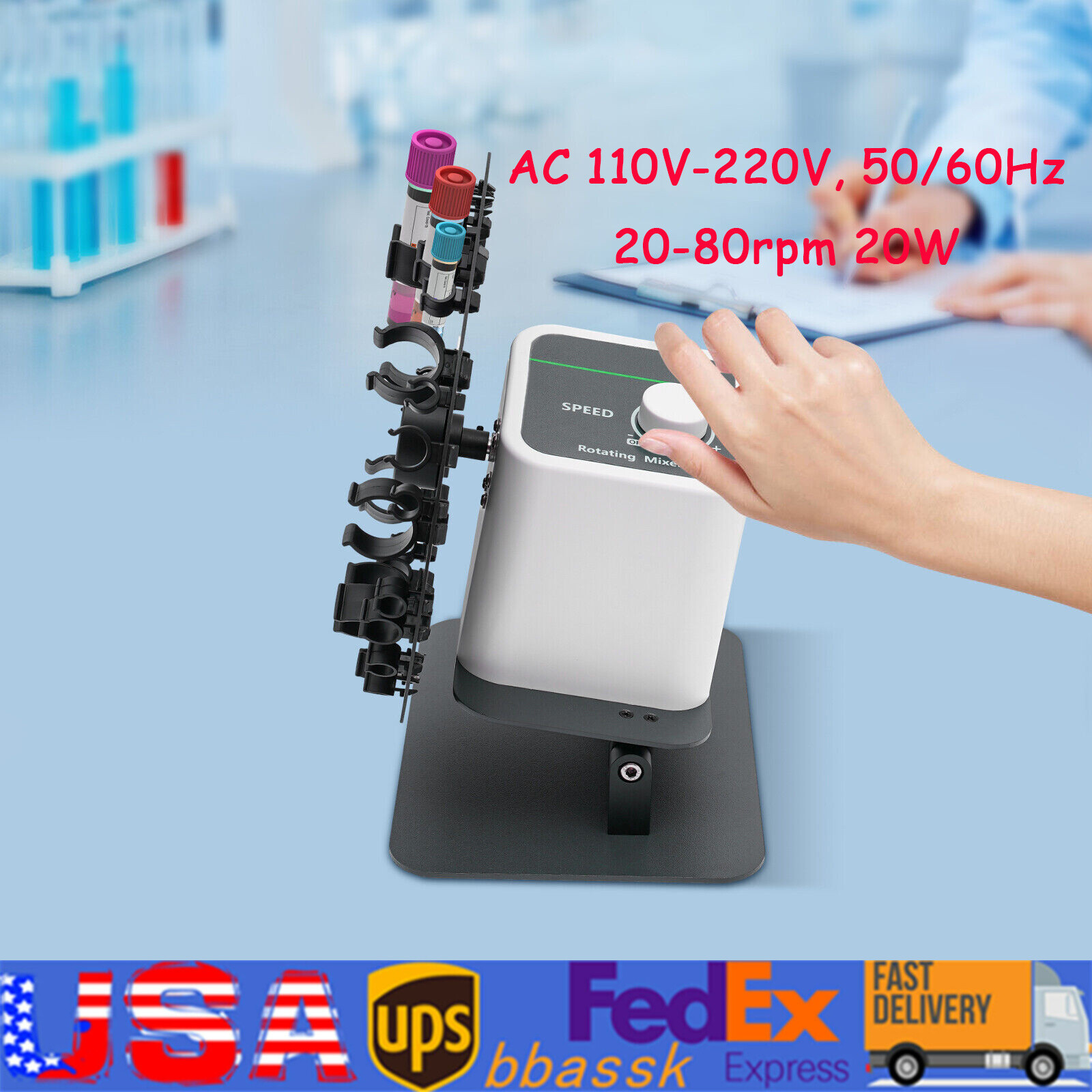 Lab Rotary Rotating Mixer, Tube Mixer Shaker, Chemical Tube Mixer 20 ...