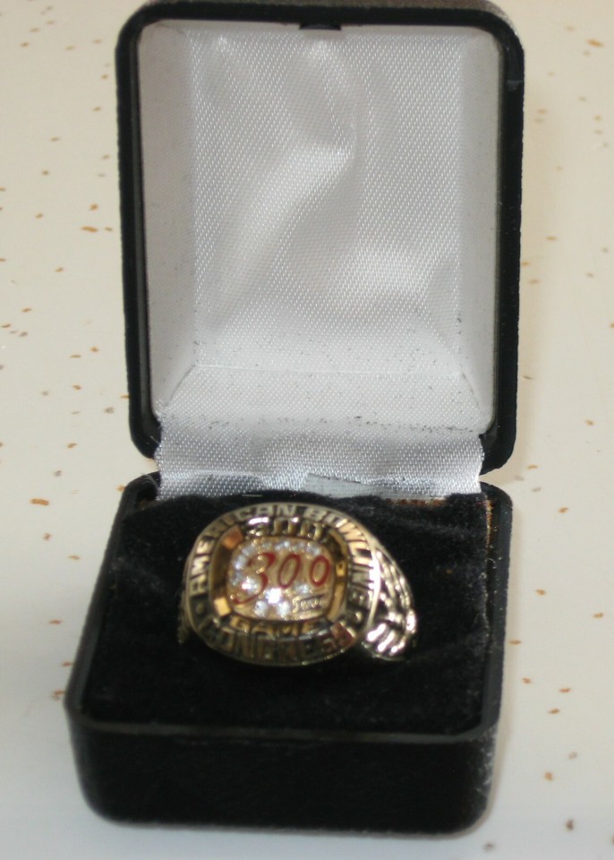 Authentic ABC 300 Multi Game American Bowling Congress Award Ring Gold ...