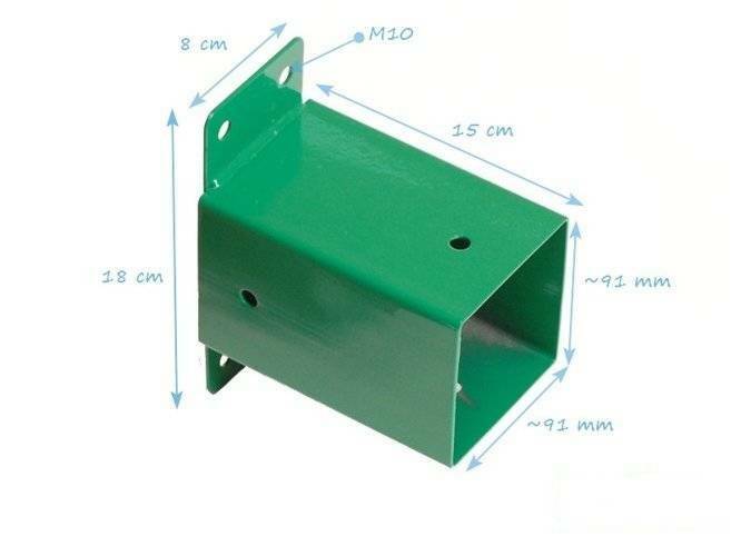 SWING CORNER METAL BRACKET SQUARE/ROUND FOR WOODEN CLIMBING FRAME ...