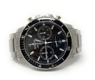 Bulova 96B272 Men's Marine Star Chronograph Calendar Quartz Silver ...