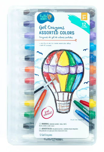 Hello Hobby 12 FRUIT SCENTED GEL CRAYONS | ASSORTED COLORS | Safe & Non ...