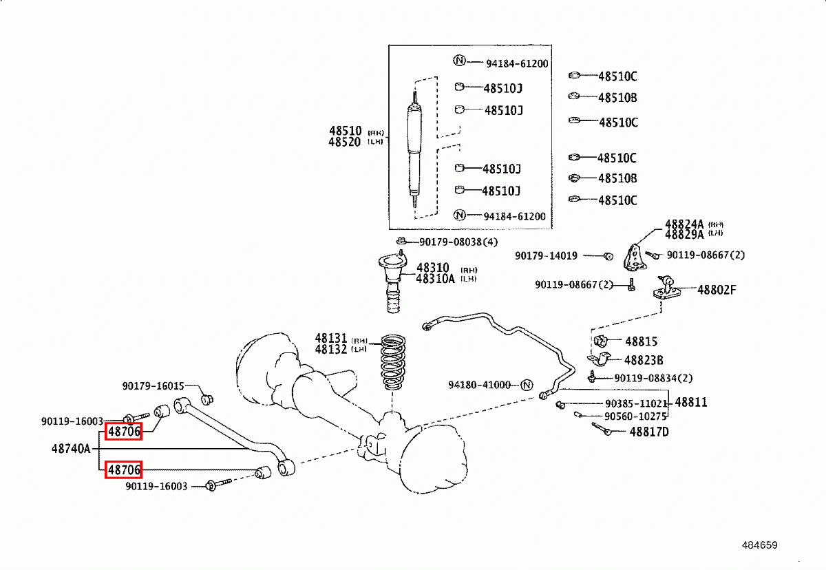 Genuine Toyota LandCruiser VDJ79 Front Panhard Rod Bush x2 | eBay