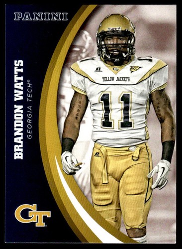 2016 Panini Team Collection Brandon Watts #46 Georgia Tech Yellow ...