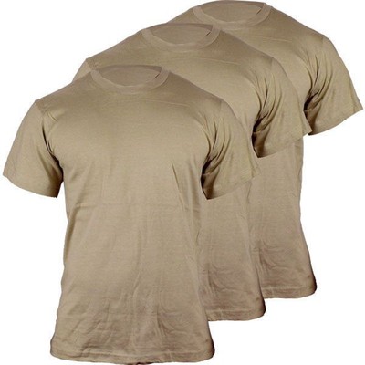 Military Army Tan Mens T-Shirt 3pk Soffe Dri Cotton 682M New Uniform ...