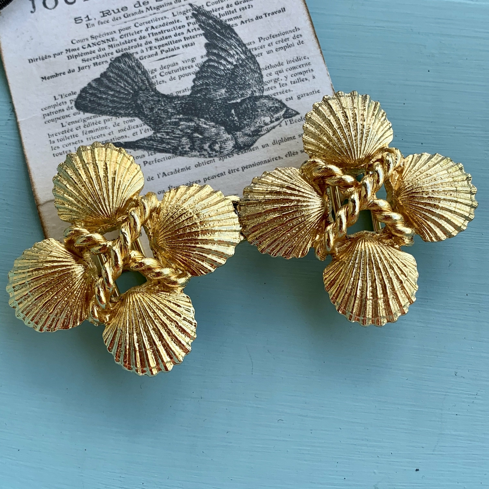 Vintage 1975 Mimi Di N Nautical Clam Shell Belt Buckle | eBay