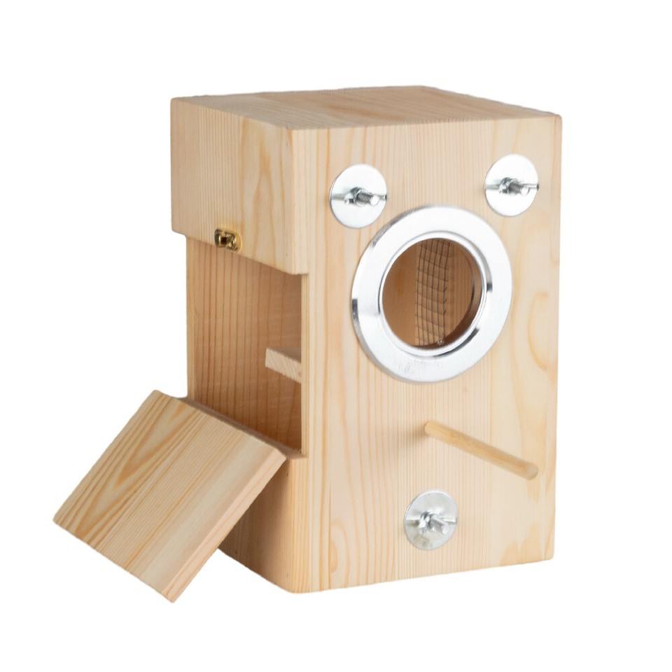 Pet Parrot Breeding Box Parakeet Nesting Box Bird House for Conures ...