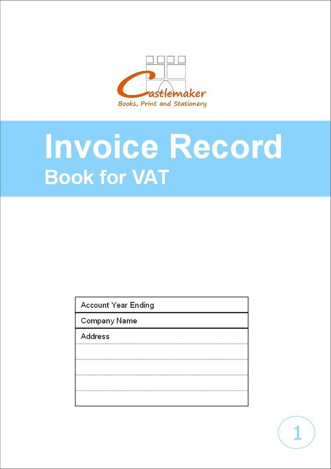 INVOICE RECORD BOOK FOR VAT (A4/32 pages) V001 (business account ledger ...