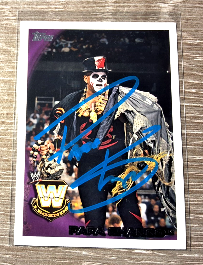 Papa Shango Signed 2010 Topps WWE Card #87 The Godfather Kama Mustafa ...