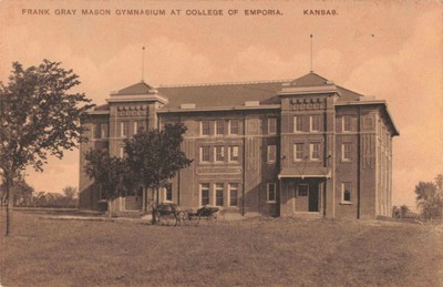 Sepia RPPC KS Emporia Kansas-Frank Gray Mason Gymnasium -Emporia ...