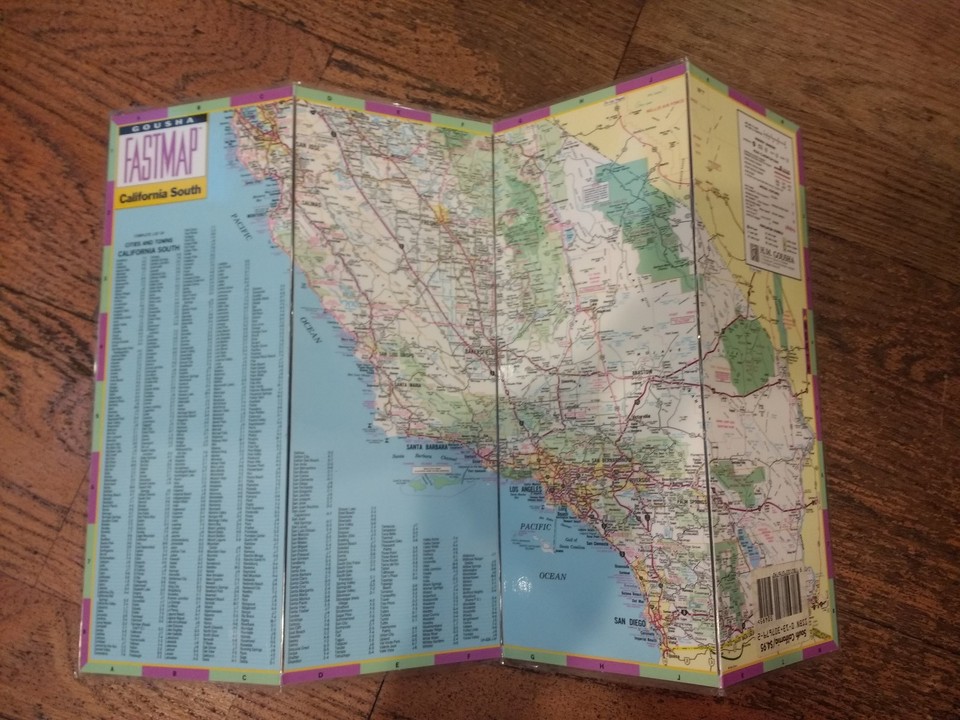 California South FastMap Laminated Fold Map (FM) | eBay