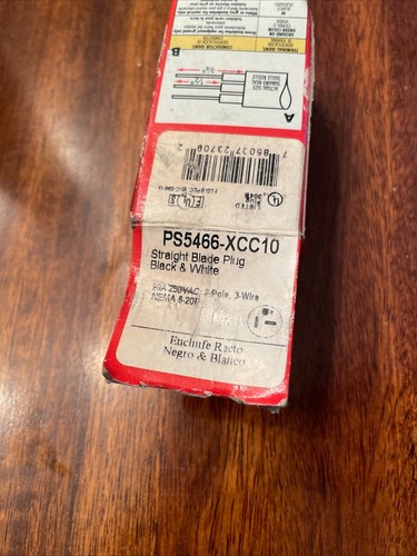 PASS & SEYMOUR STRAIGHT BLADE MALE ELECTRICAL PLUG PS5466-XCC10 | eBay