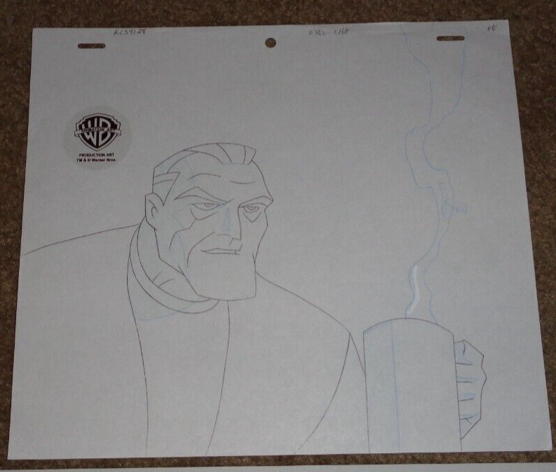 Batman Beyond Animated Series Original Drawing Old Man Bruce Wayne | eBay