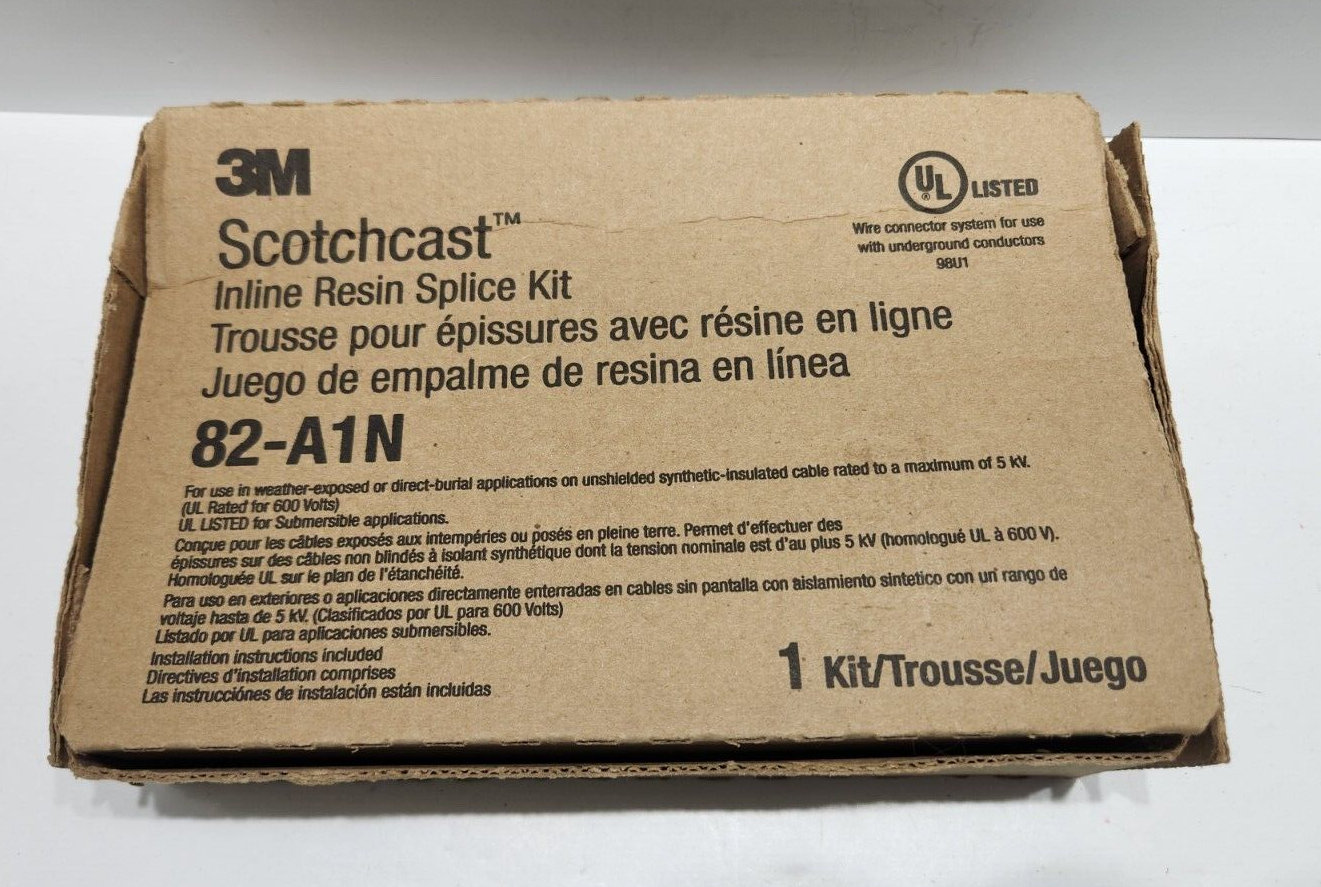 3M Scotchcast 82-A1N Inline Resin Power Cable Splice Kit New Open Box ...