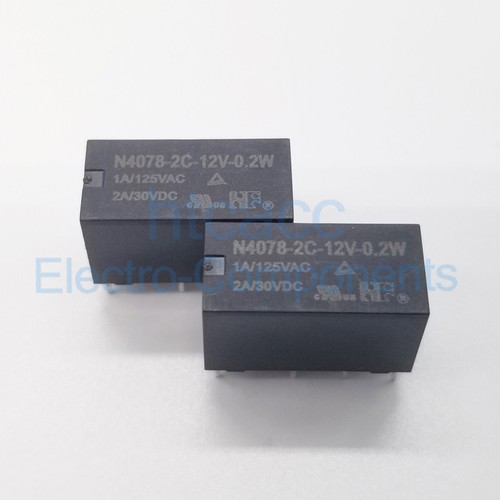 N4078-2C-12V-0.2W DC12V 2A Signal Relay 8 Pins 10PCS | eBay