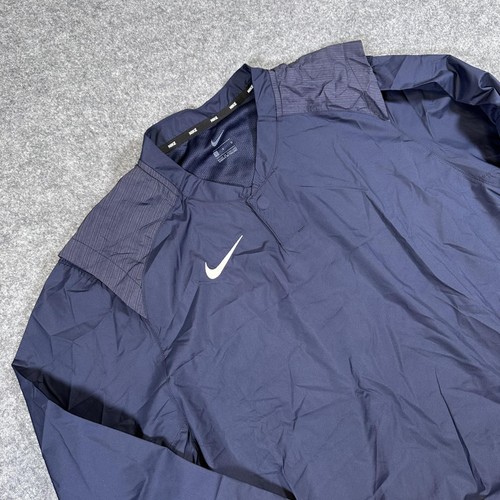 Nike Pullover Jacket Mens Large Navy Blue Coach Baseball Windbreaker ...