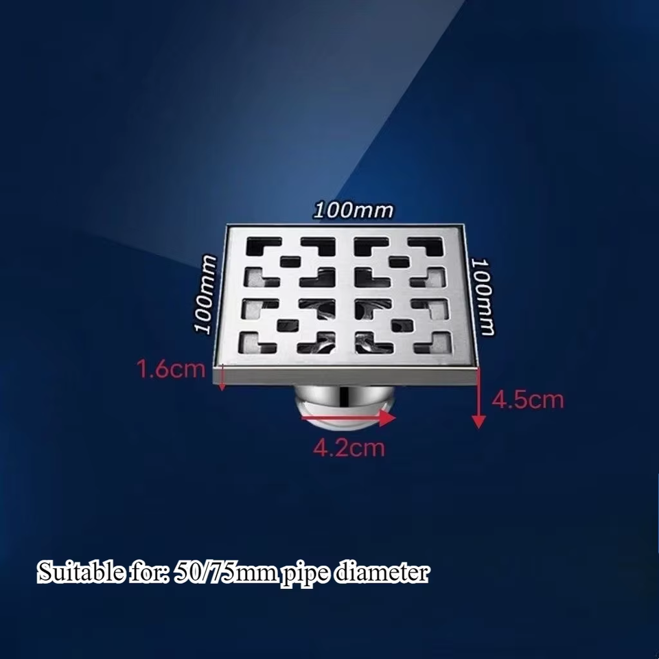 SUS304 Thickened Stainless Large Displacement Floor Drain, Outdoor ...