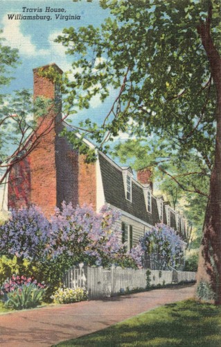 Postcard Colonel Edward Champion Travis House Williamsburg Virginia | eBay