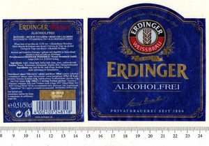 Beer Label - Erdinger Brewery - Germany - Erdinger Weissbrau ...