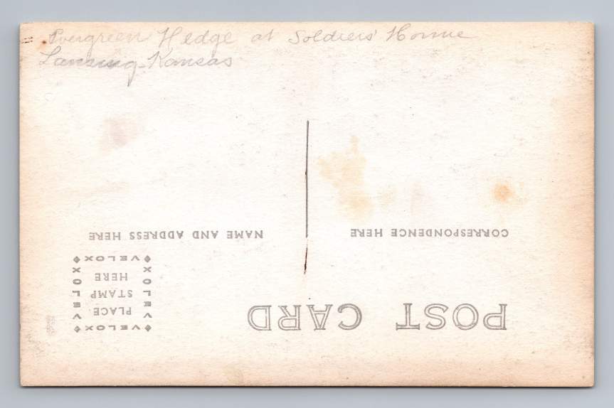 Amazing Globe Map Topiary Bush RPPC Soldier's Home Lansing Kansas Photo ...