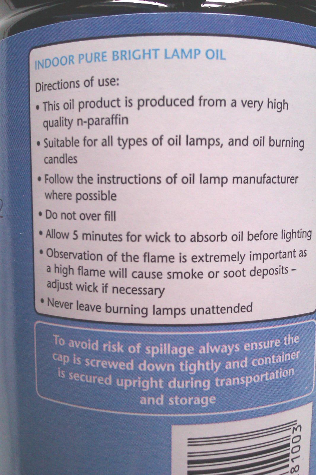 2 X 1 Ltr PREMIUM QUALITY INDOOR OUTDOOR REFINED PURE LAMP OIL 2 LITRES ...