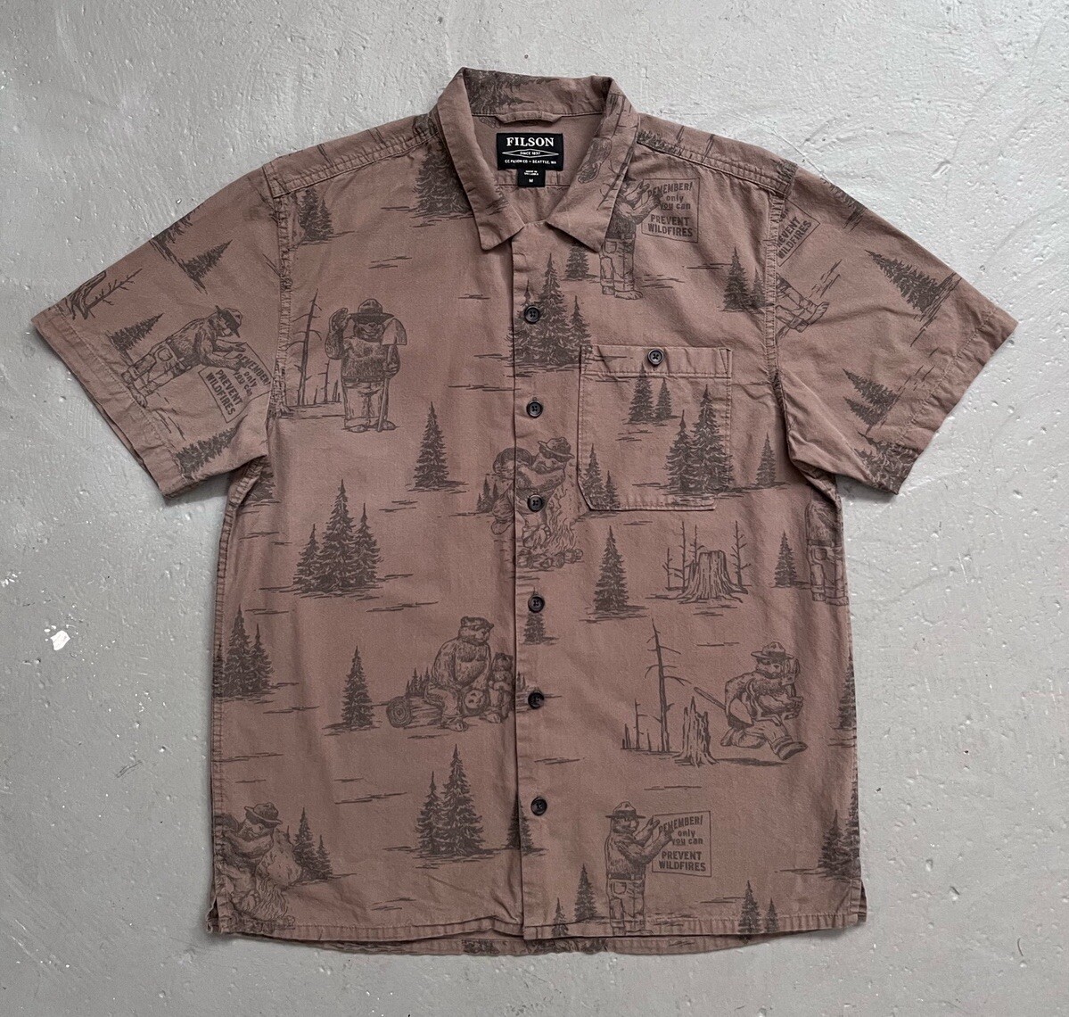 Filson X Smokey The Bear Loop Collar Camp Shirt Outdo… - Gem