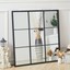 Black Industrial Style Black Metal Window Style Metal Frame Wall Mirror ...
