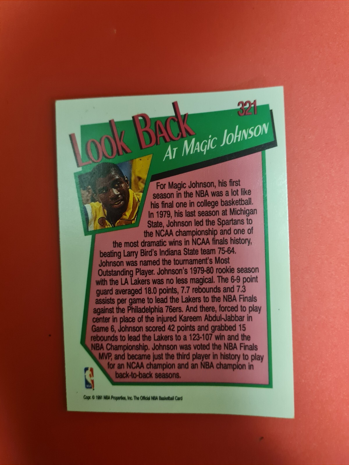 NBA Hoops NBA Yearbook #321 Magic Johnson LA Lakers | eBay