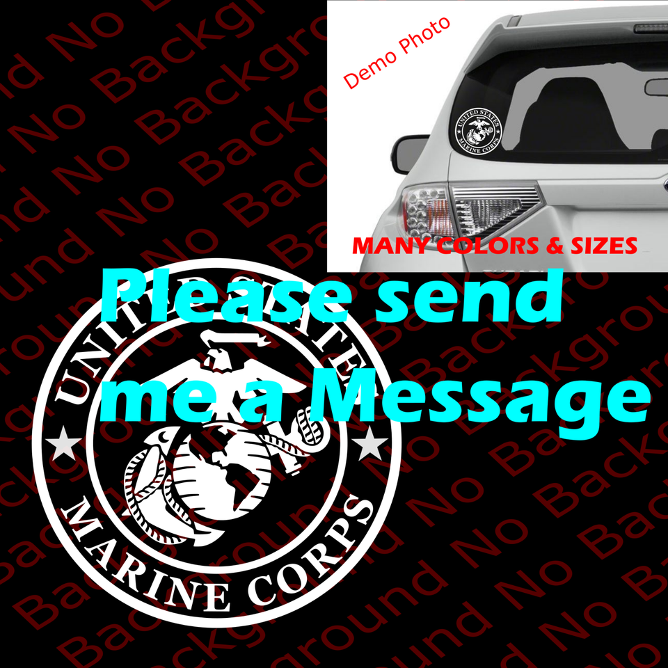 Silver USMC EGA Vinyl Decal Marines Semper Fi United States Marine ...