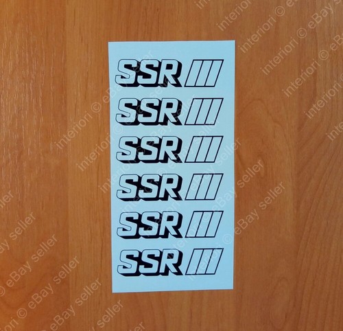 x6 SSR Side Spoke Alloy Wheel Vinyl Decals Stickers SP1 Professor Rim ...