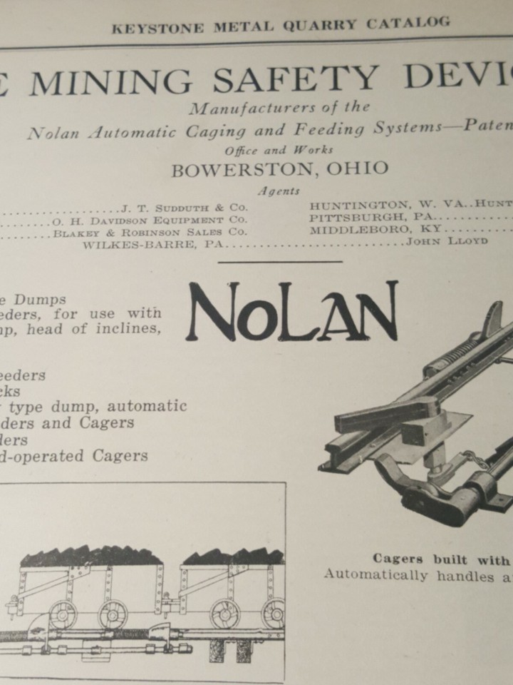 1928 vintage print ad Nolan mine equip Mining Safety Device Co ...