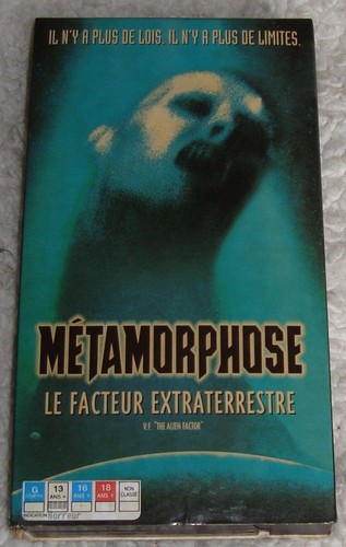 METAMORPHOSIS THE ALIEN FACTOR (vhs,1990,french,rare EXCALIBUR video ...